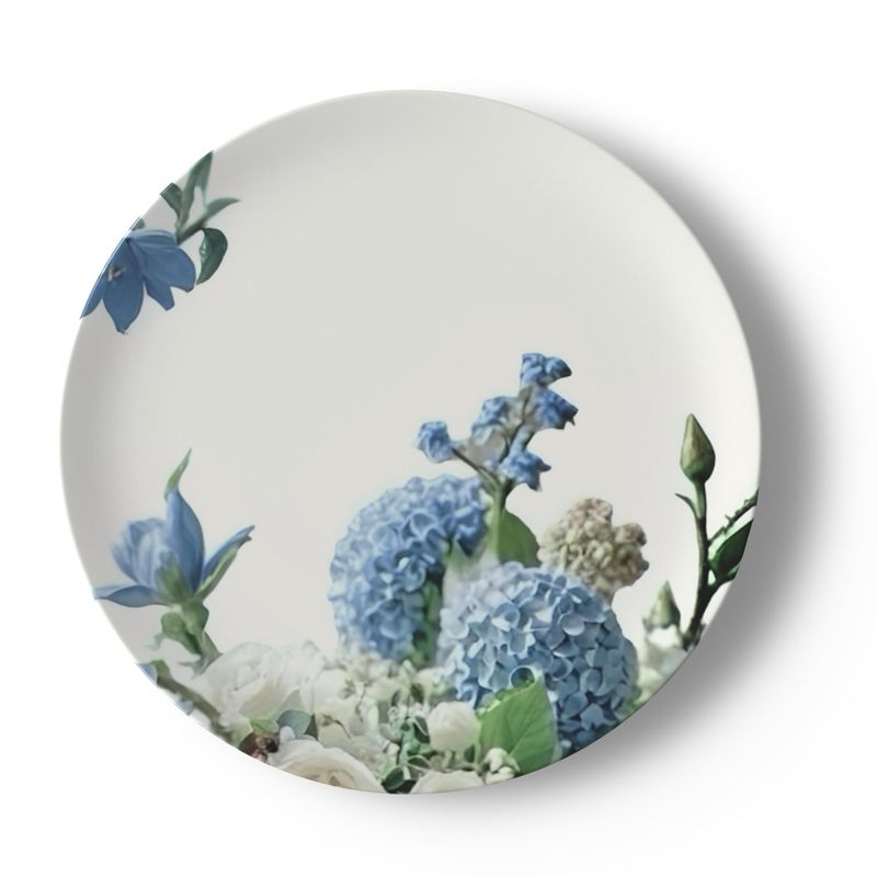 Blue and White Hydrangea Dinner Plate – Zuefolk
