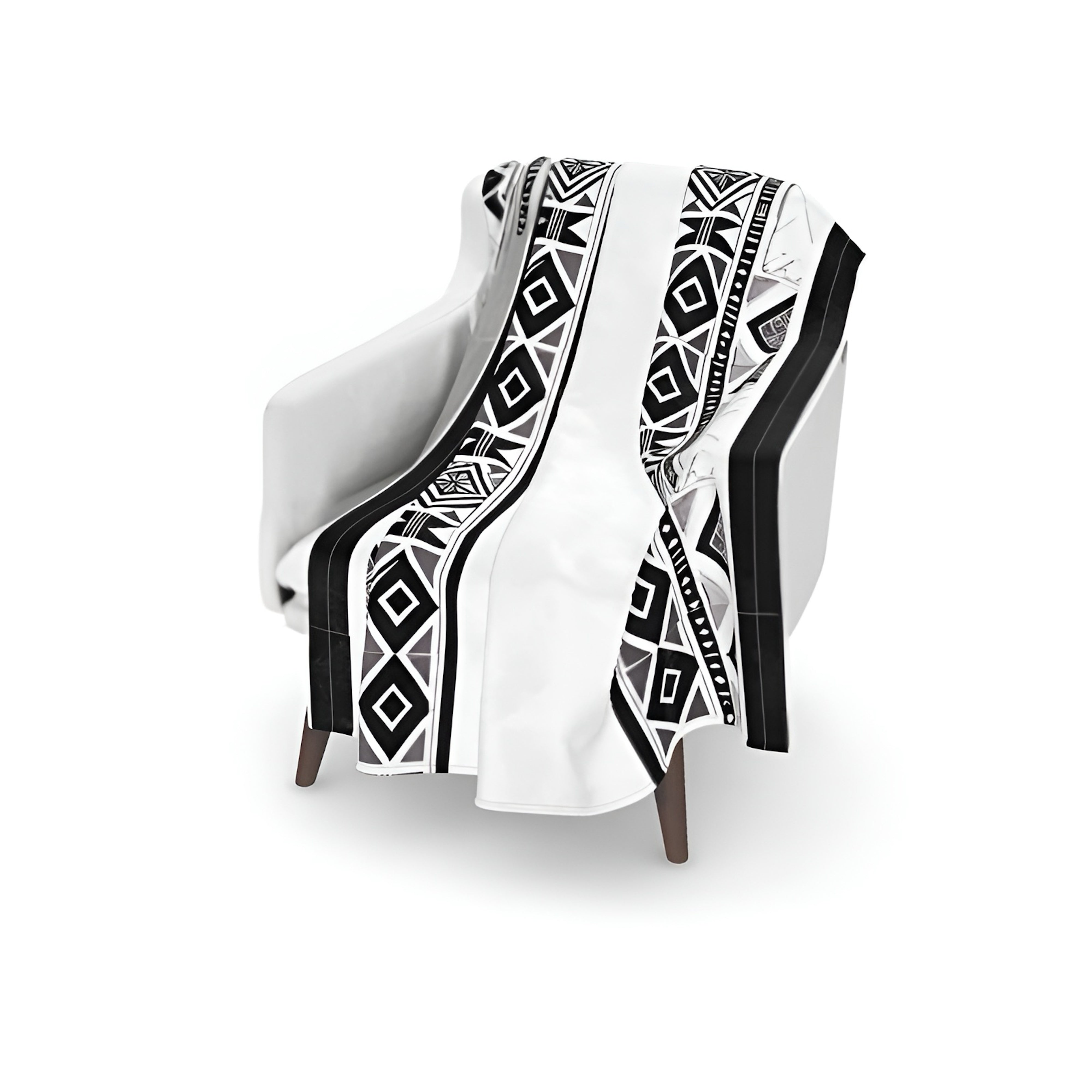 Black and White Savanna Velvet throw – Zuefolk