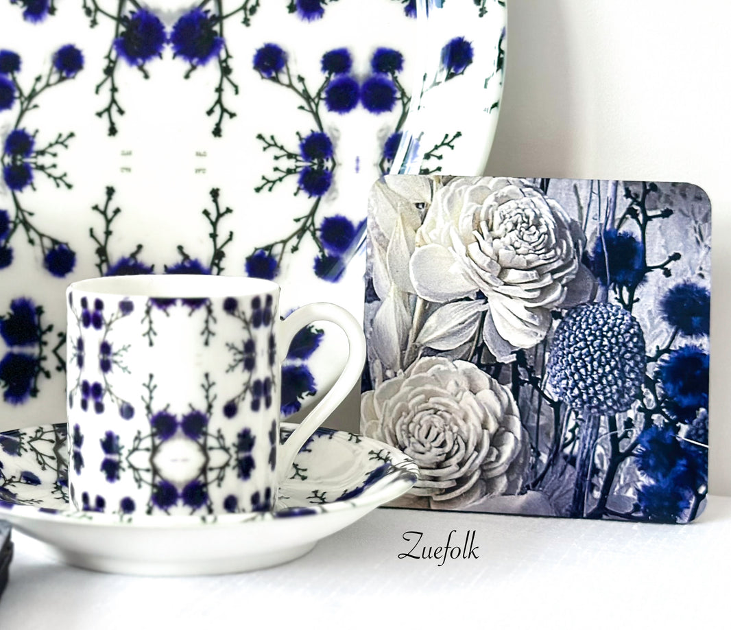 Evon Blue Cushion and Crockery Collection – Zuefolk